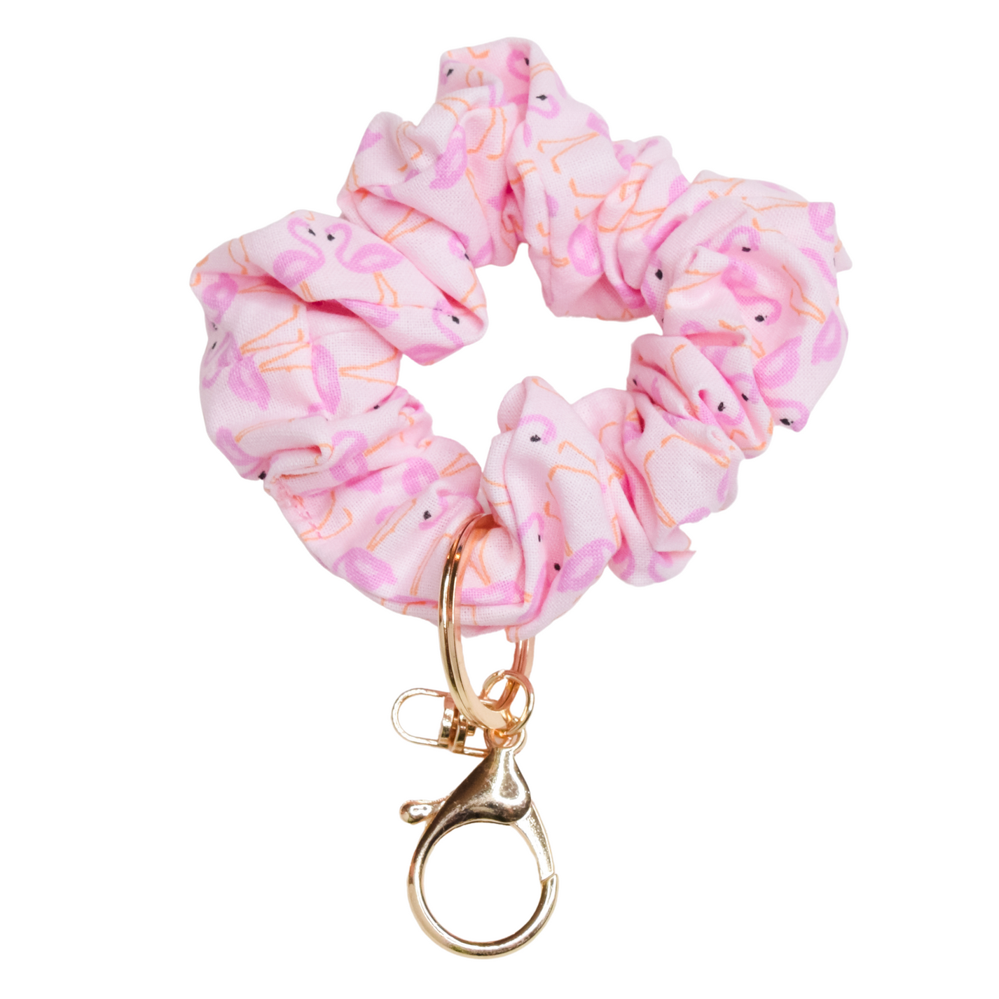 Flamingo Scrunchie Key Chain – Emily Anne Designs LLC